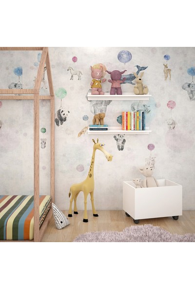 Fly Mobilya Trieste Ikili Çocuk Odası Raf