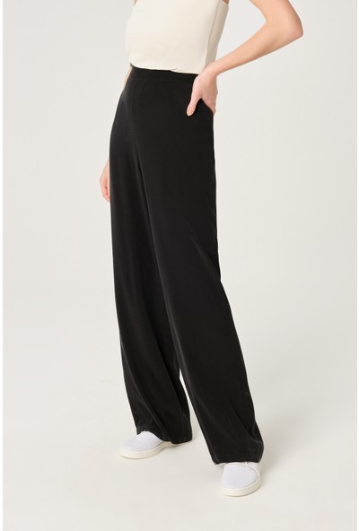 Dagi Siyah Cupro Bol Kesim Pantolon Dagi Siyah Cupro Bol Kesim Pantolon