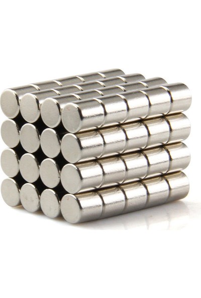 Dünya Magnet 50 Adet Çap 5mm x Kalınlık 5mm Silindir Güçlü Neodyum Mıknatıs Dünya Magnet 50 Adet Çap 5mm x Kalınlık 5mm Silindir Güçlü Neodyum Mıknatıs