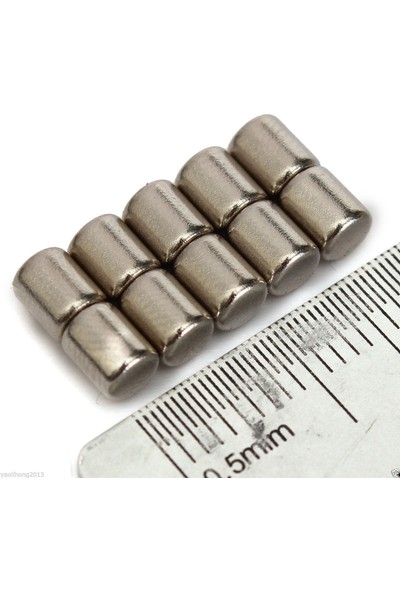 Dünya Magnet 10 Adet Çap 5mm x Kalınlık 5mm Silindir Güçlü Neodyum Mıknatıs Dünya Magnet 10 Adet Çap 5mm x Kalınlık 5mm Silindir Güçlü Neodyum Mıknatıs
