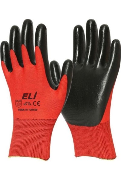 wilma secret Hobi Bahçe Eldiveni Kırmızı Siyah No:10 ELDİ2064