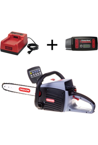 Oregon CS300 Şarjlı Testere + 4.0 A+C750 Lithium Ion Akü
