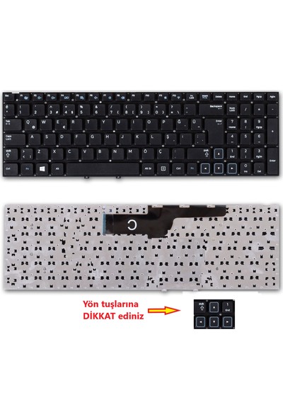 Qcell Samsung NP300E5Z-S01TR Muadil Klavye