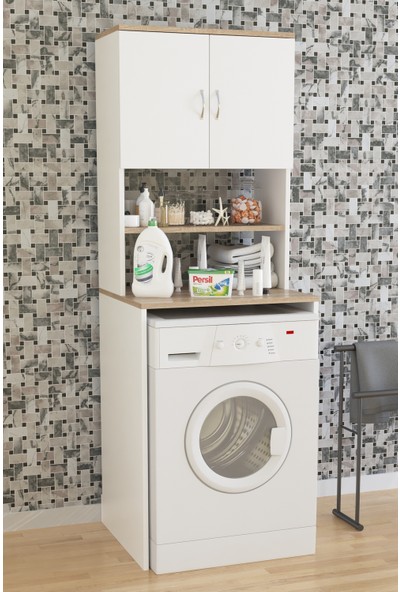 Aeka Solo Çamaşır Makinesi Dolabı 4 Raflı