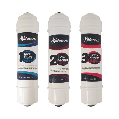 Lifetech 3 Aşama Inline Quick Filtre Seti (Kapalı Kasa Fiyatı