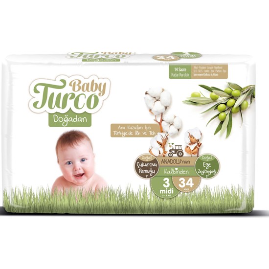 Baby Turco Çocuk Bezi Midi 34'lü Fiyatı - Taksit Seçenekleri