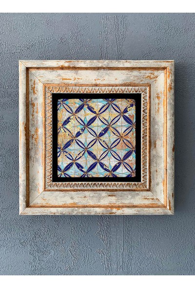 Oscar Stone Decor Çerçeveli Taş Duvar Dekoru 20 x 20 cm CDD-40-1017