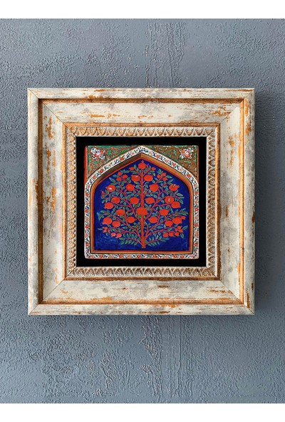 Oscar Stone Decor Çerçeveli Taş Duvar Dekoru 20 x 20 cm CDD-40-1051