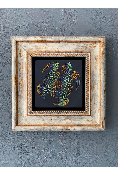 Oscar Stone Decor Çerçeveli Taş Duvar Dekoru 20 x 20 cm CDD-40-1119