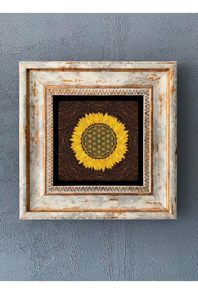 Oscar Stone Decor Çerçeveli Taş Duvar Dekoru 20 x 20 cm CDD-40-1210