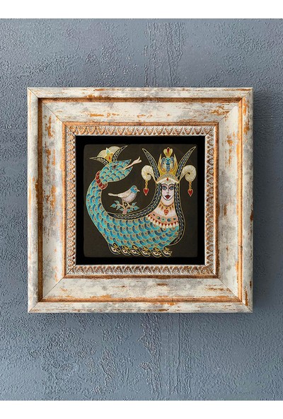 Oscar Stone Decor Çerçeveli Taş Duvar Dekoru 20 x 20 cm CDD-40-1213