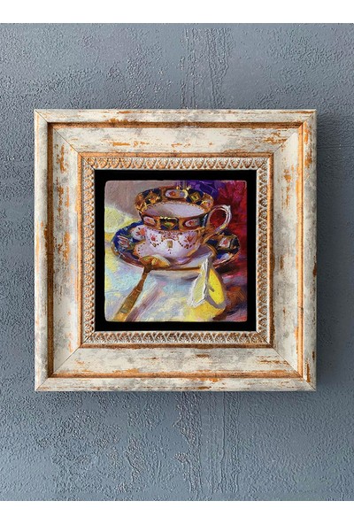 Oscar Stone Decor Çerçeveli Taş Duvar Dekoru 20 x 20 cm CDD-40-1236