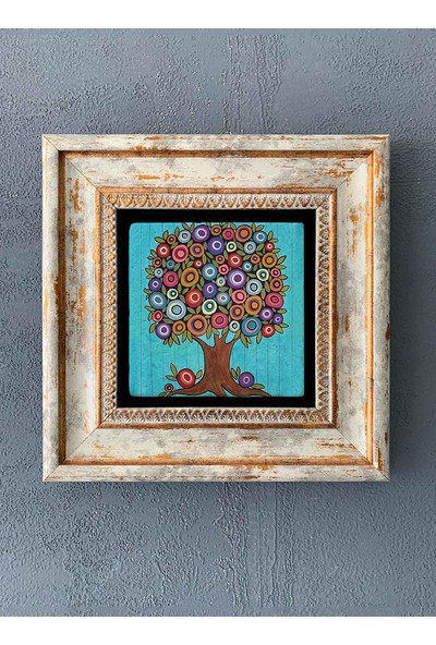 Oscar Stone Decor Çerçeveli Taş Duvar Dekoru 20 x 20 cm CDD-40-1303