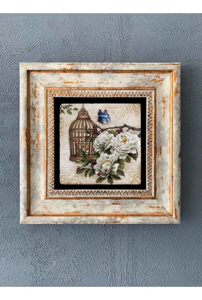 Oscar Stone Decor Çerçeveli Taş Duvar Dekoru 20 x 20 cm CDD-40-1310