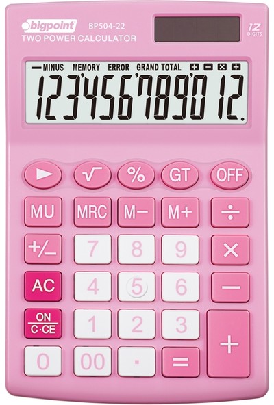Bigpoint Hesap Makinesi 12 Hane Pembe