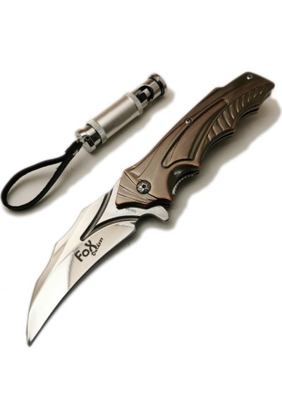 Alsepeteavm 22 cm Fox Serisi Komple Çelik Otomatik Kamp Çakı Alsepeteavm 22 cm Fox Serisi Komple Çelik Otomatik Kamp Çakı
