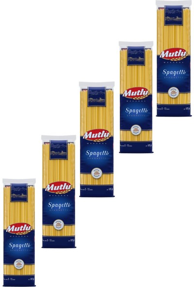 Mutlu Makarna Spagetti 500 gr - 6'li Fırsat Paketi