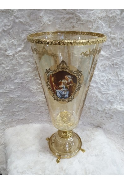 Rosaperla Gold Renk Italyan Murano Camlı Vazo El Yapımı Rosaperla Gold Renk Italyan Murano Camlı Vazo El Yapımı