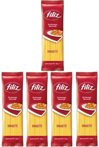 Filiz Spaghetti Makarna 500 gr x 5 Paket