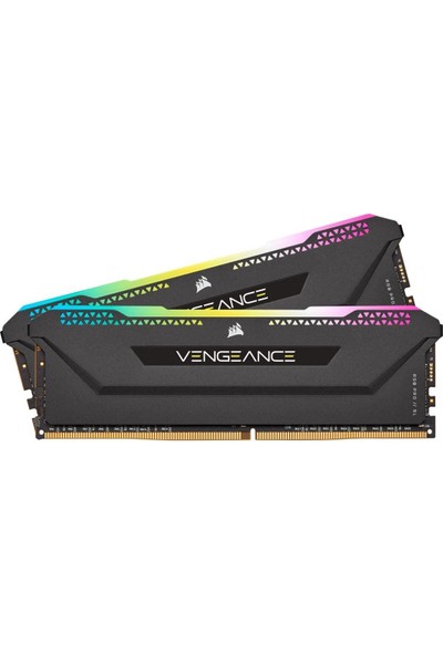 CORSAIR CMW16GX4M2D3600C16 VENGEANCE RGB PRO 16GB (2 X 8GB) DDR4 DRAM 3600MHZ C16 MEMORY KİT — SİYAH