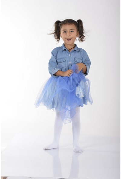 Lateks 6'lı Düz Kız Çocuk Külotlu Çorap - Beyaz