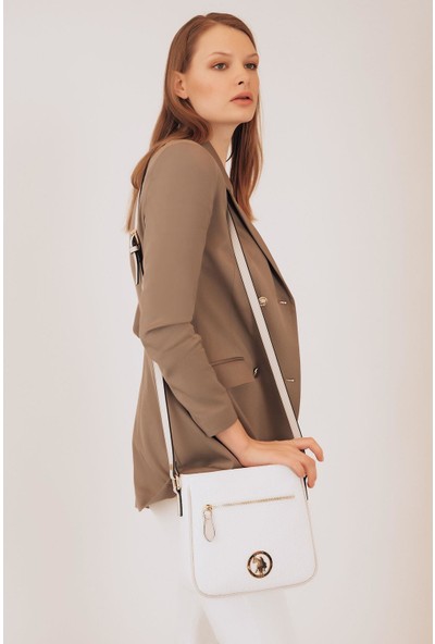 Smart Bags U.s. Polo Assn. US8707 Beyaz-A.gri Kadın Çapraz Çanta