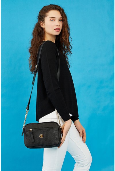 Smart Bags U.s. Polo Assn. US8708 Siyah Kadın Çapraz Çanta
