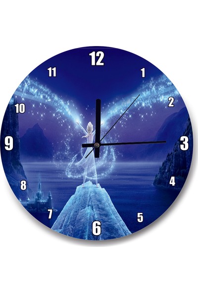 Cakatablo Frozen 2 Queen Elsa Duvar Saati Cakatablo Frozen 2 Queen Elsa Duvar Saati