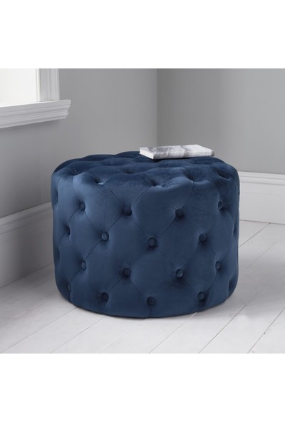 Alda Gelsin 50 cm Kapitoneli Yuvarlak Puf
