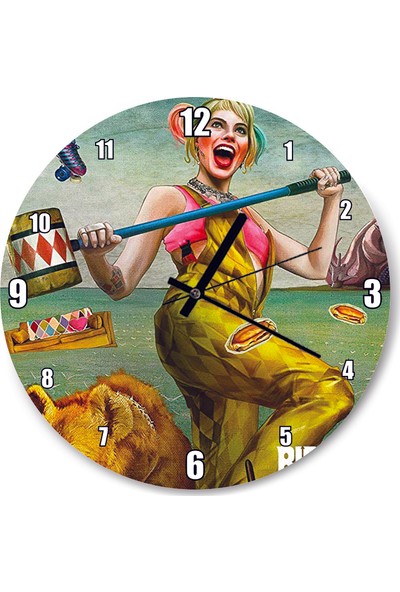 Cakatablo Harley Quinn Birds Of Prey Duvar Saati Cakatablo Harley Quinn Birds Of Prey Duvar Saati