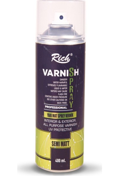Rich Yarımat Sprey Vernik 002 400 ml Rich Yarımat Sprey Vernik 002 400 ml