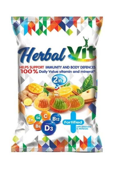 Tayaş Herbal Vit Vitamin & Mineral Katkılı Meyve Dolgulu Sert Şeker 90 gr