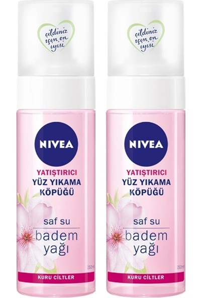 Nivea Yatıştırıcı Yüz Yıkama Köpüğü Normal/kuru Cilt 150 ml 2 Adet Nivea Yatıştırıcı Yüz Yıkama Köpüğü Normal/kuru Cilt 150 ml 2 Adet