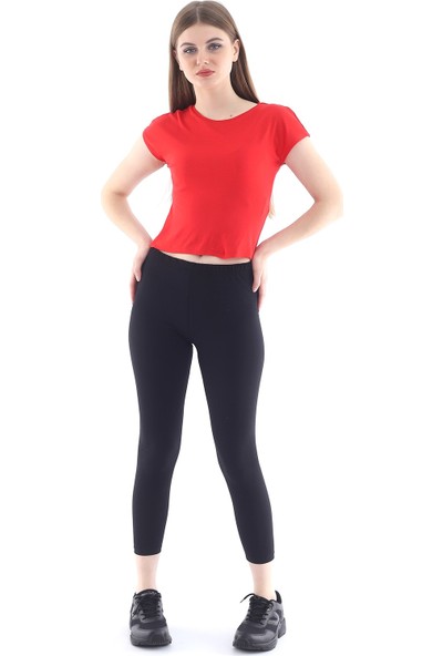 Self Clothing Kadın Siyah Penye Kumaş Tayt Yüksek Bel SLF1290 Self Clothing Kadın Siyah Penye Kumaş Tayt Yüksek Bel SLF1290
