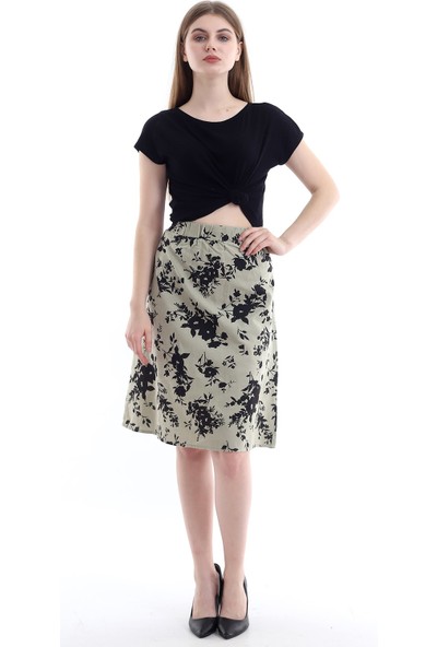 Self Clothing Kadın Etek Yaprak Desenli Self Clothing Kadın Etek Yaprak Desenli