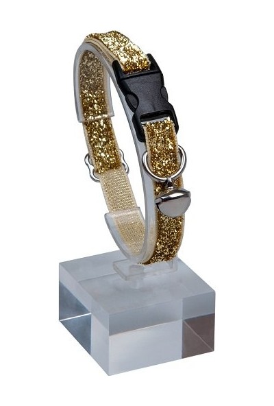 Altın Pati Simli Kadife Zilli Ayarlanabilir Kedi Boyun Tasması 22-30 cm Altın Altın Pati Simli Kadife Zilli Ayarlanabilir Kedi Boyun Tasması 22-30 cm Altın