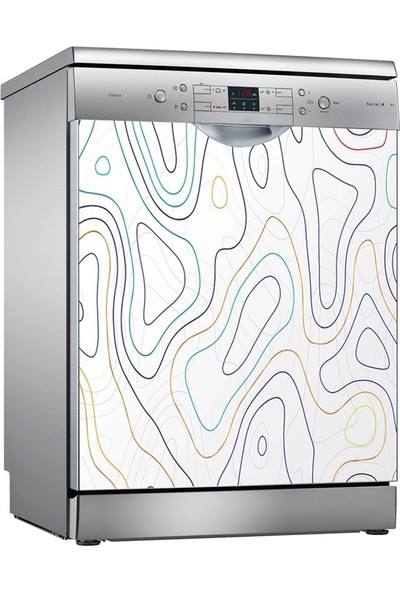 Hediyeci Dükkanım Çizgili Arka Plan Bulaşık Makinesi Giydirme