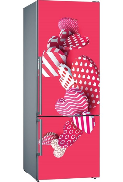 Hediyeci Dükkanım Üç Boyutlu Renkli Kalpler Buzdolabı Giydirme Hediyeci Dükkanım Üç Boyutlu Renkli Kalpler Buzdolabı Giydirme