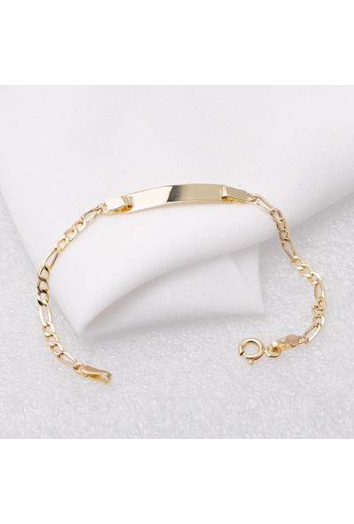 Bilezikci Isim Yazılabilen Hediyelik Altın Çocuk Künyesi