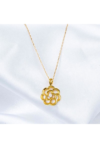 Label Güllü 22 Ayar Taşlı Altın Kolye Label Güllü 22 Ayar Taşlı Altın Kolye