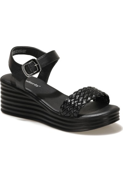 Polaris 317662.Z 1fx Siyah Kadın Dolgu Topuklu Sandalet