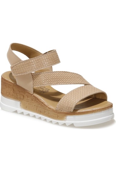 Art Bella CS21027 1fx Bej Kadın Dolgu Topuklu Sandalet