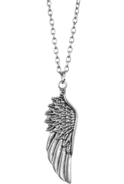 Bu Farklı Kartal Melek Kanat Eskitme Antik Gümüş Kaplama Erkek Kadın Kolye