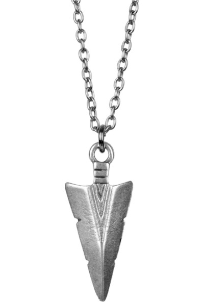 Bu Farklı Ok Ucu Eskitme Antik Gümüş Kaplama Erkek Kadın Kolye