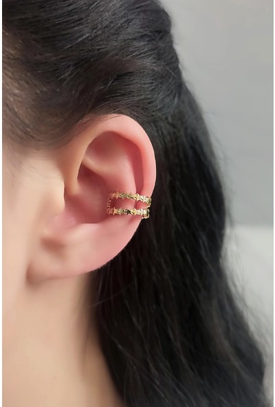ÇLK Accessories Tekli Iki Sıra Yıldız Ear Cuff /kıkırdak Küpe TRKÜPE3781 B31753 ÇLK Accessories Tekli Iki Sıra Yıldız Ear Cuff /kıkırdak Küpe TRKÜPE3781 B31753