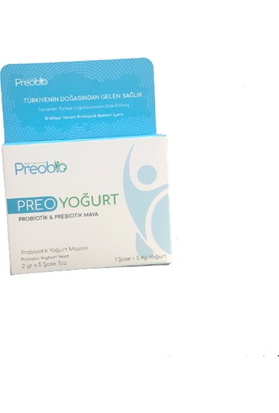 Preobio Preoyoğurt Probiyotik Vegan Yoğurt Mayası 5 Şase x 2 gr Preobio Preoyoğurt Probiyotik Vegan Yoğurt Mayası 5 Şase x 2 gr