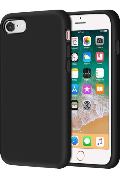Apple iPhone 7 / 8 / Se 2020 Lansman Silikon Kılıf Siyah