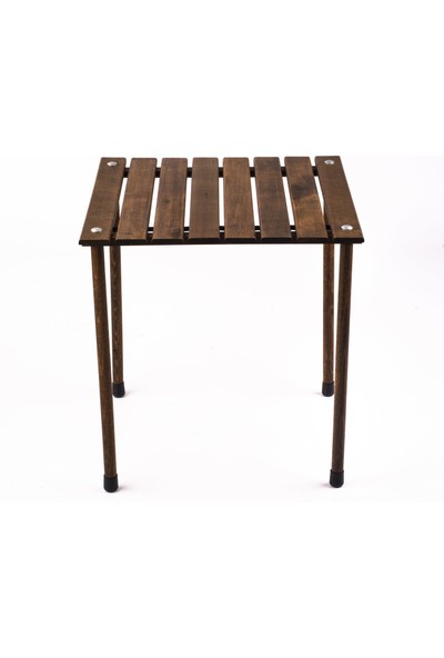 Bag The Joy 50 x 50 x 50 Katlanır Rulo Kamp ve Piknik Masası Kahverengi