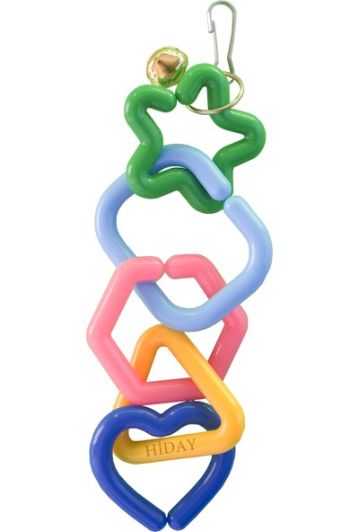 Hiday Geometrik Halka Sarkaç Renkli Muhabbet Kuşu Oyuncağı Hiday Geometrik Halka Sarkaç Renkli Muhabbet Kuşu Oyuncağı