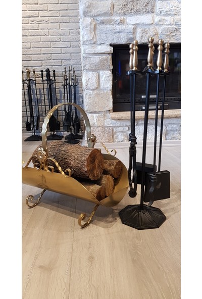 Sb Somıne Gold Şömine Aksesuar Seti